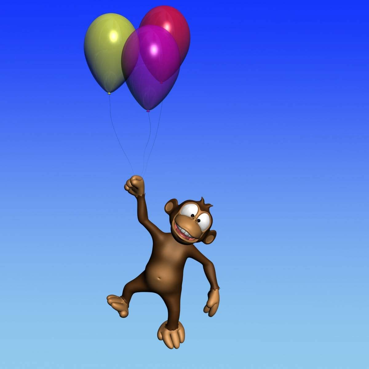 Cartoon Monkey - 3D Model by supercigale