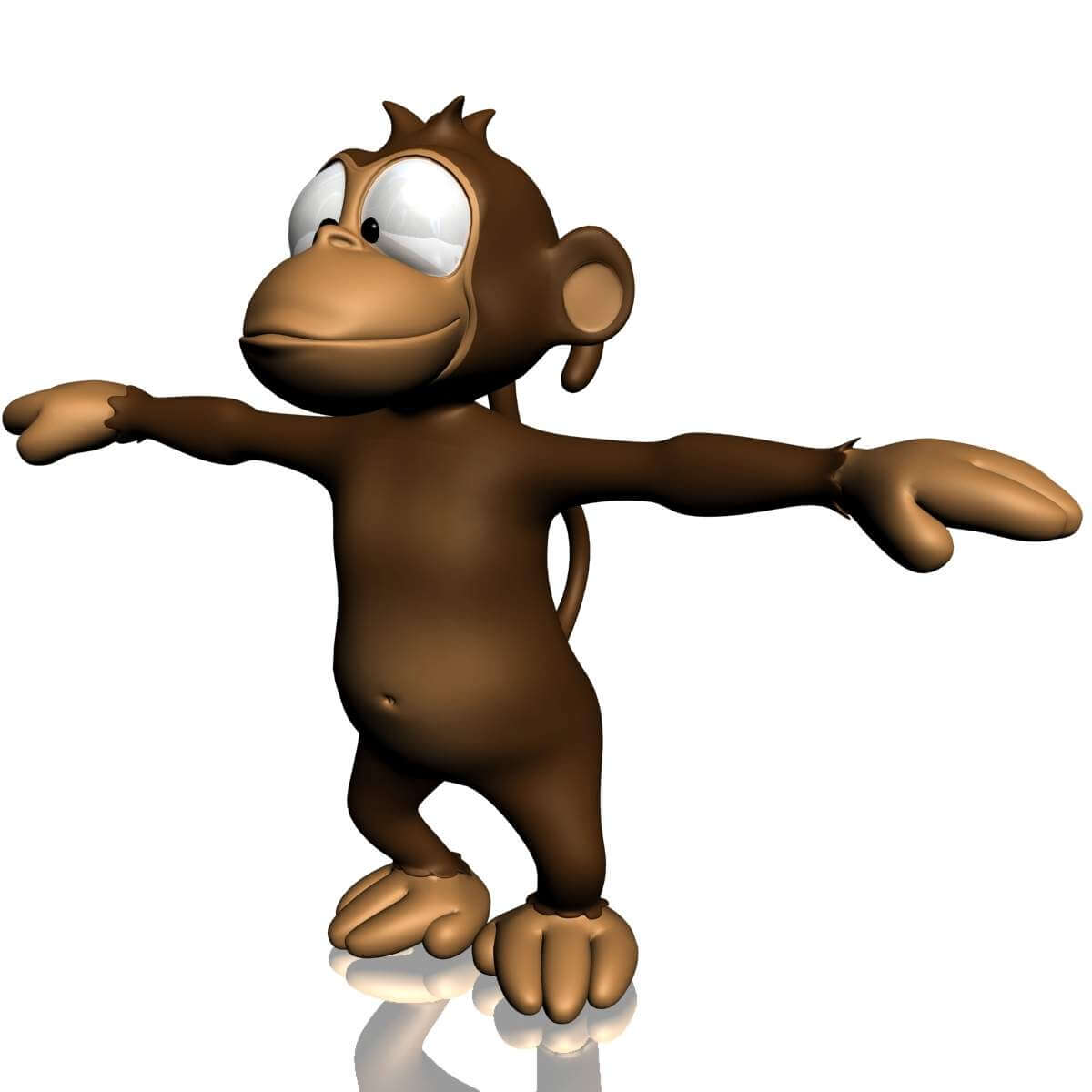 Cartoon Monkey - 3D Model by supercigale