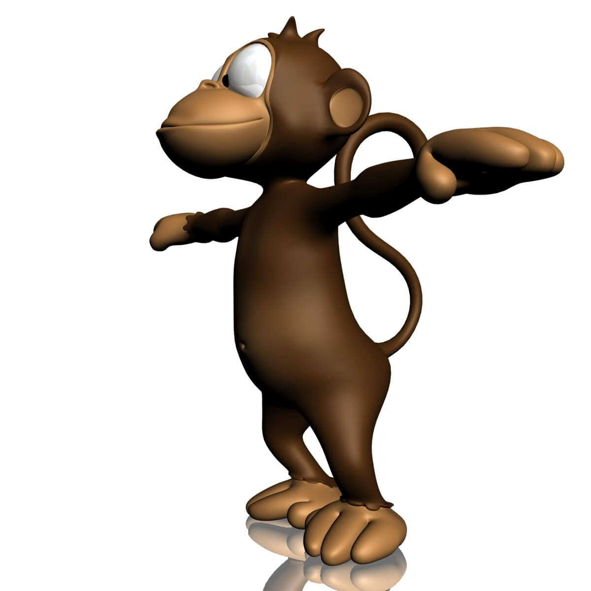 Cartoon Monkey - 3D Model by supercigale