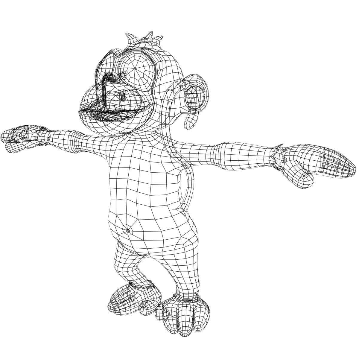Cartoon Monkey - 3D Model by supercigale