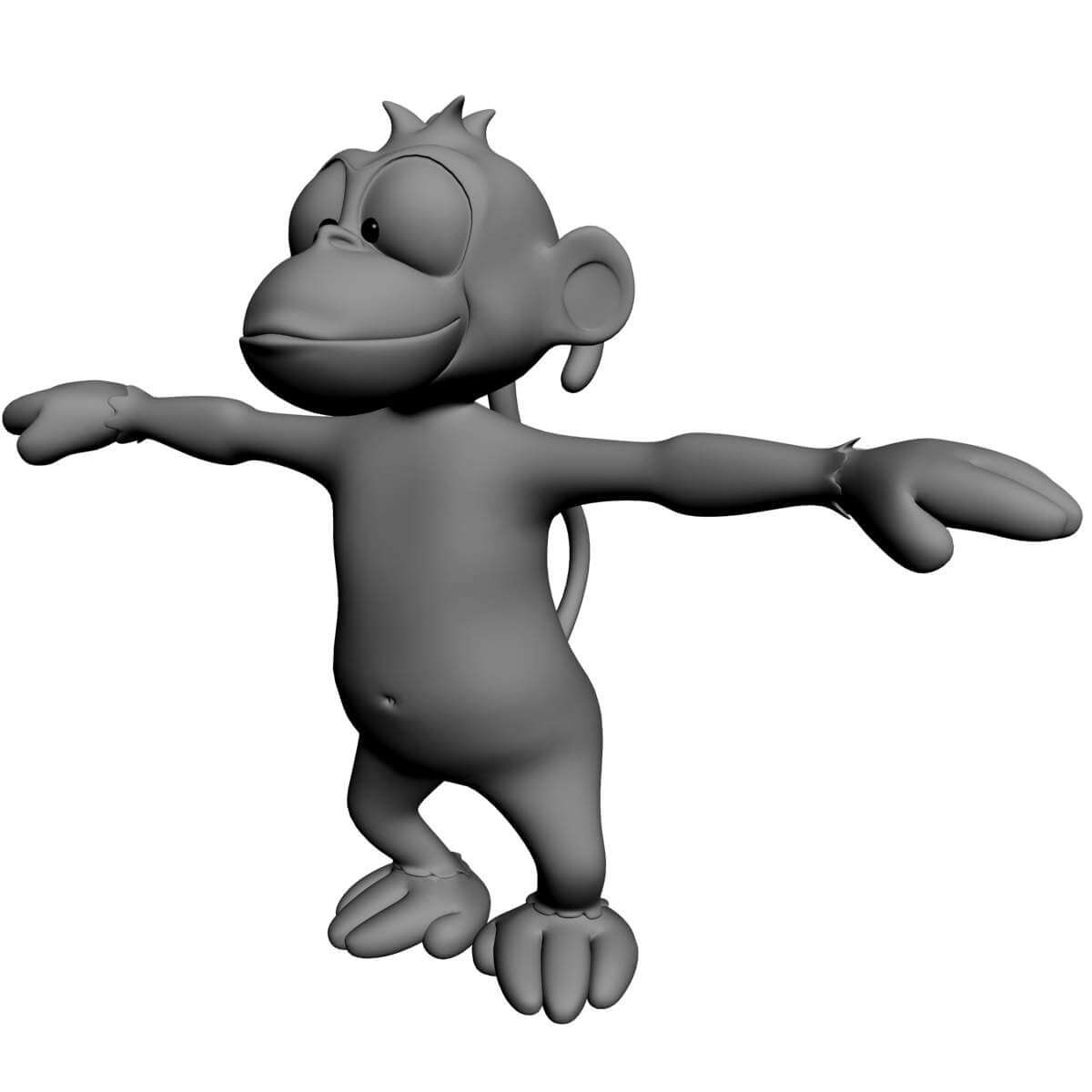 Cartoon Monkey - 3D Model by supercigale