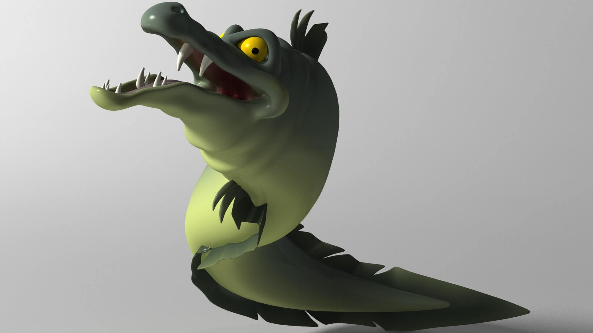 Cartoon Moray Eel - 3D Model by supercigale