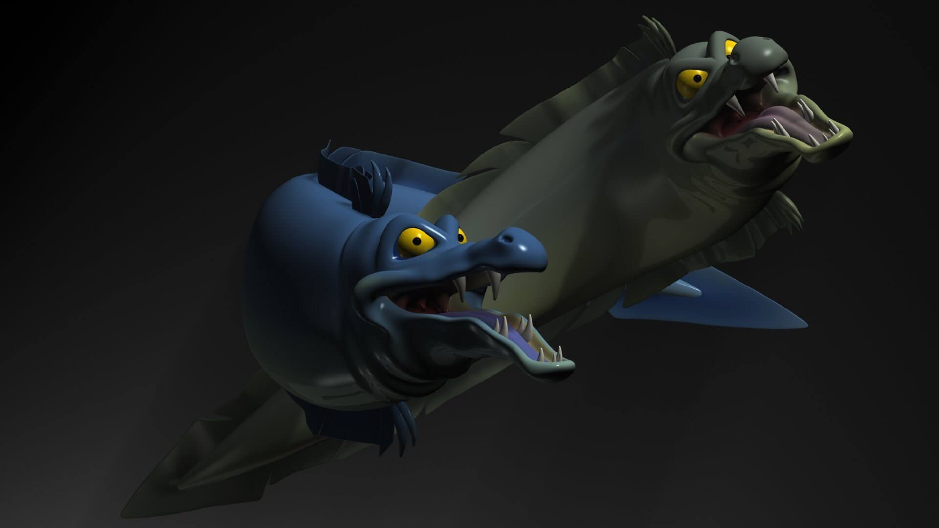 Cartoon Moray Eel - 3D Model by supercigale