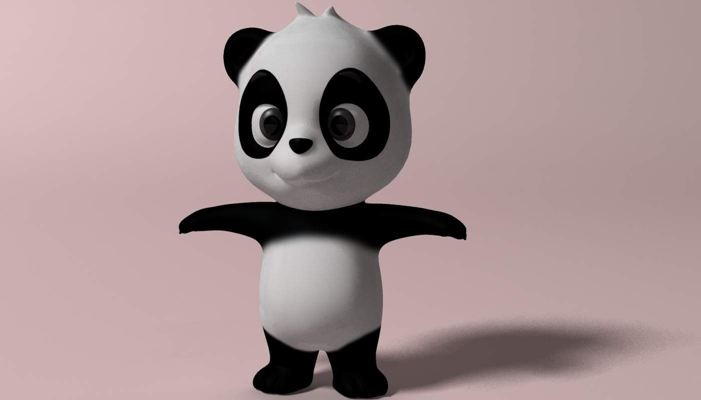 Cartoon Panda - 3D Model by supercigale