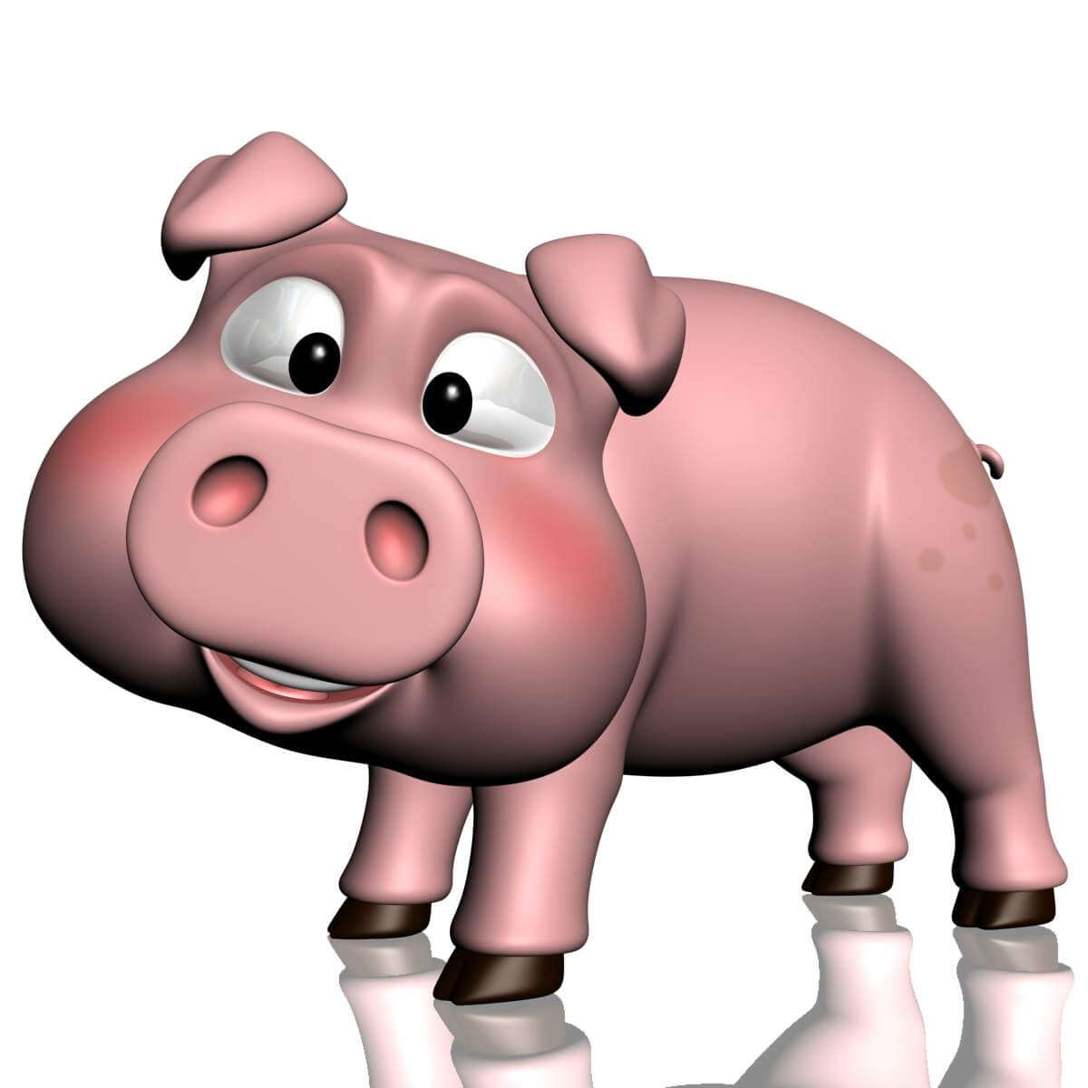 Cartoon Pig - 3D Model by supercigale