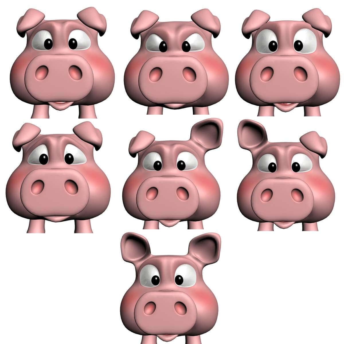 Cartoon Pig - 3D Model by supercigale