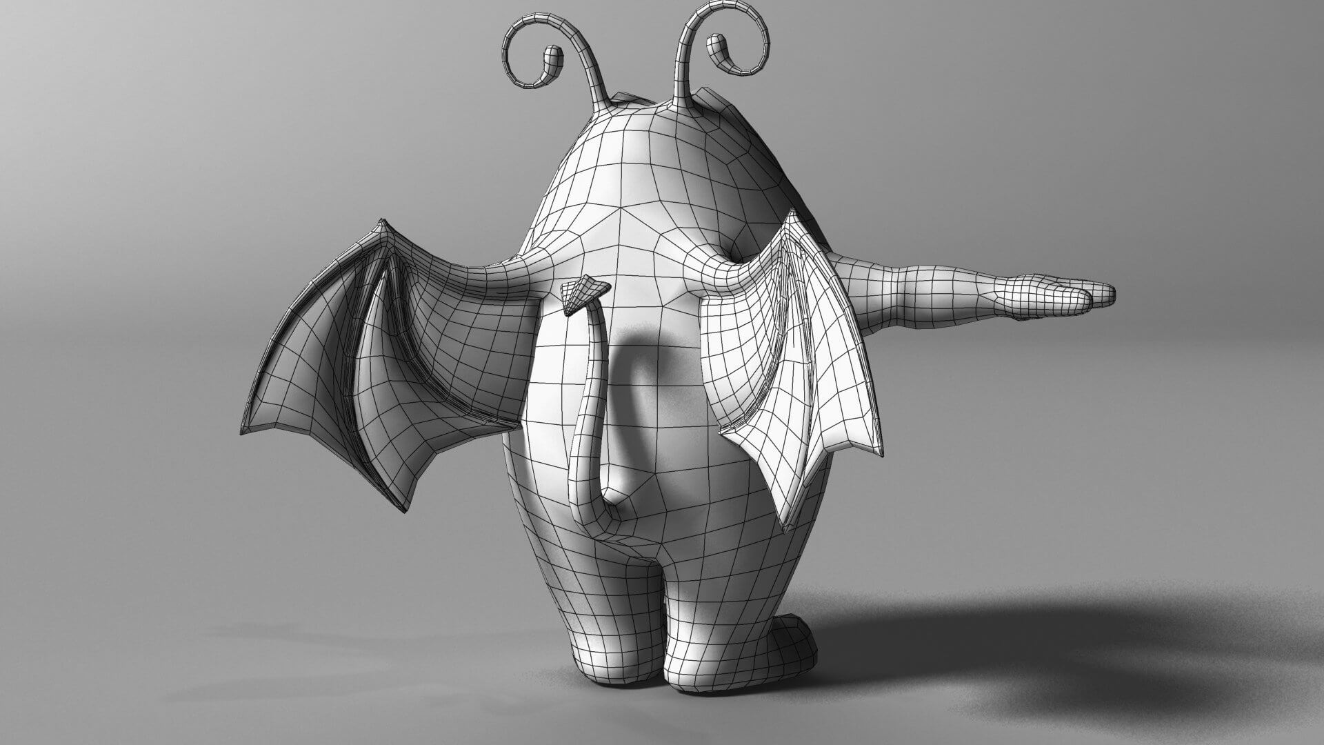 Cartoon Purple Monster - 3D Model by supercigale