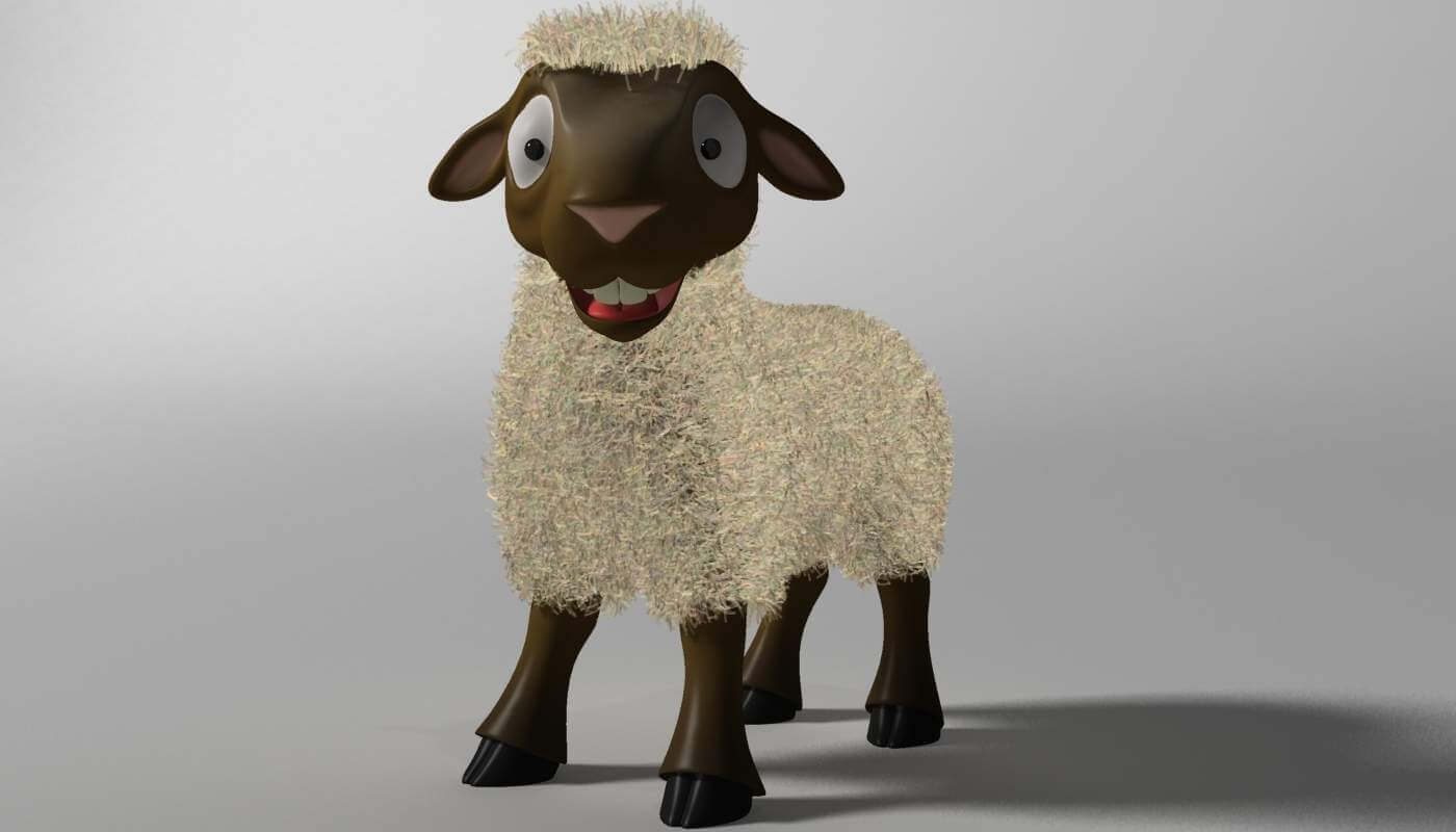 Cartoon Sheep - 3D Model by supercigale