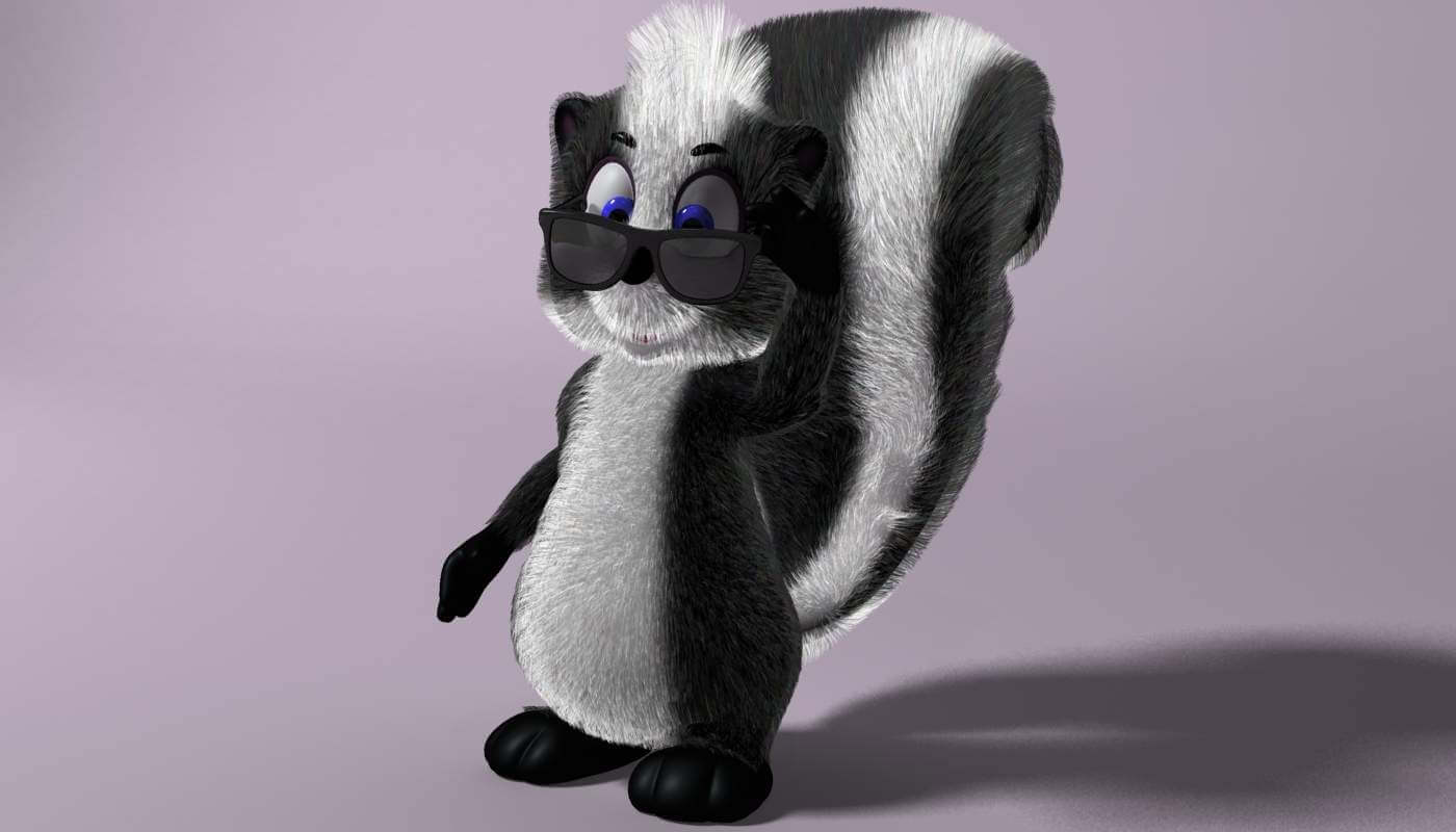 Sad Cartoon Skunk