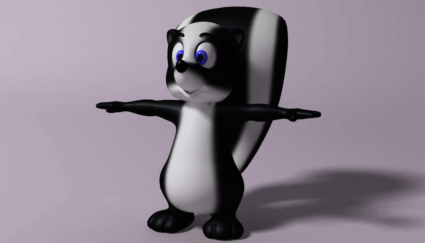 Cartoon Skunk - 3D Model by supercigale