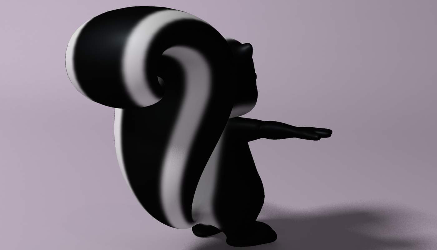 Cartoon Skunk - 3D Model by supercigale