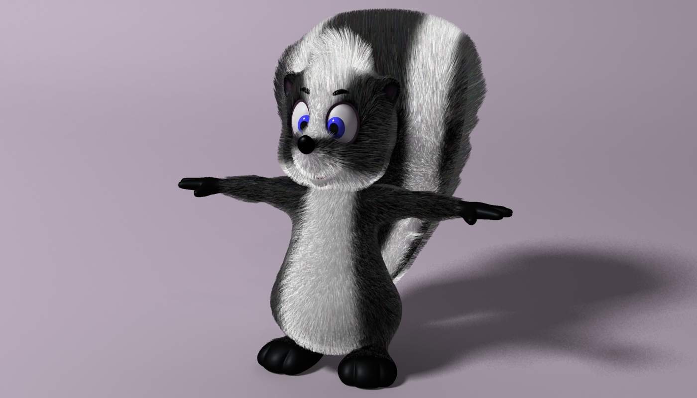 Cartoon Skunk - 3D Model by supercigale