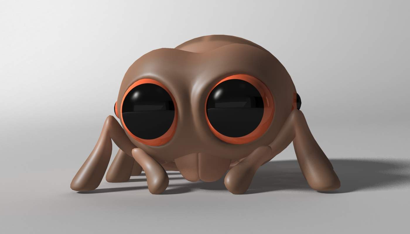 Cartoon Spider - 3D Model by supercigale