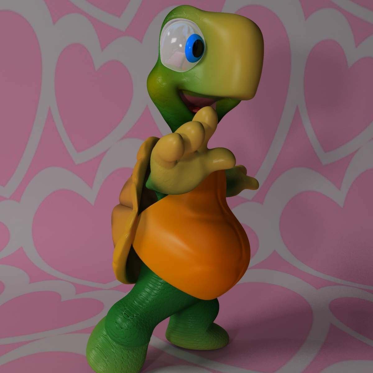 Cartoon Turtle - 3D Model by supercigale