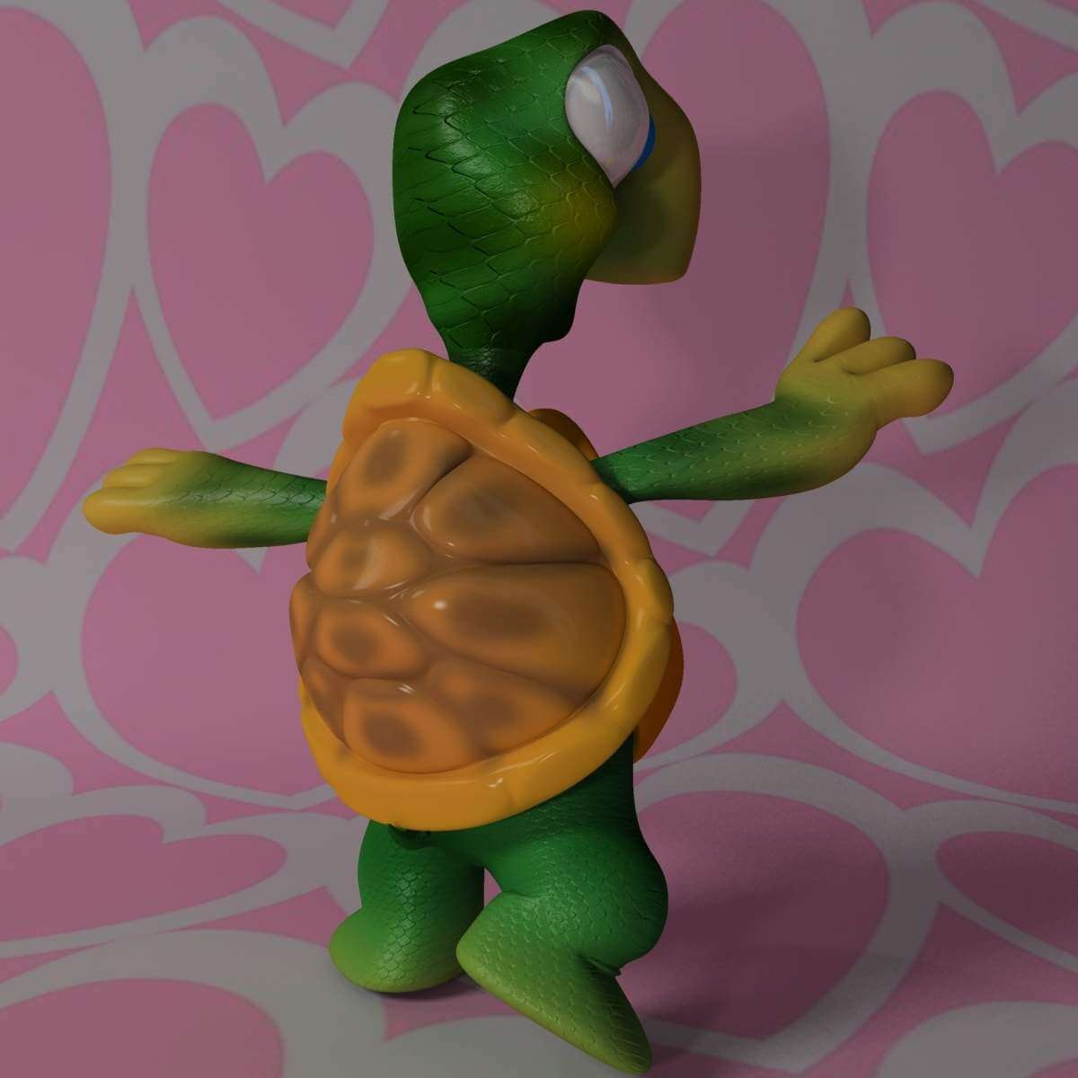 Cartoon Turtle - 3D Model by supercigale