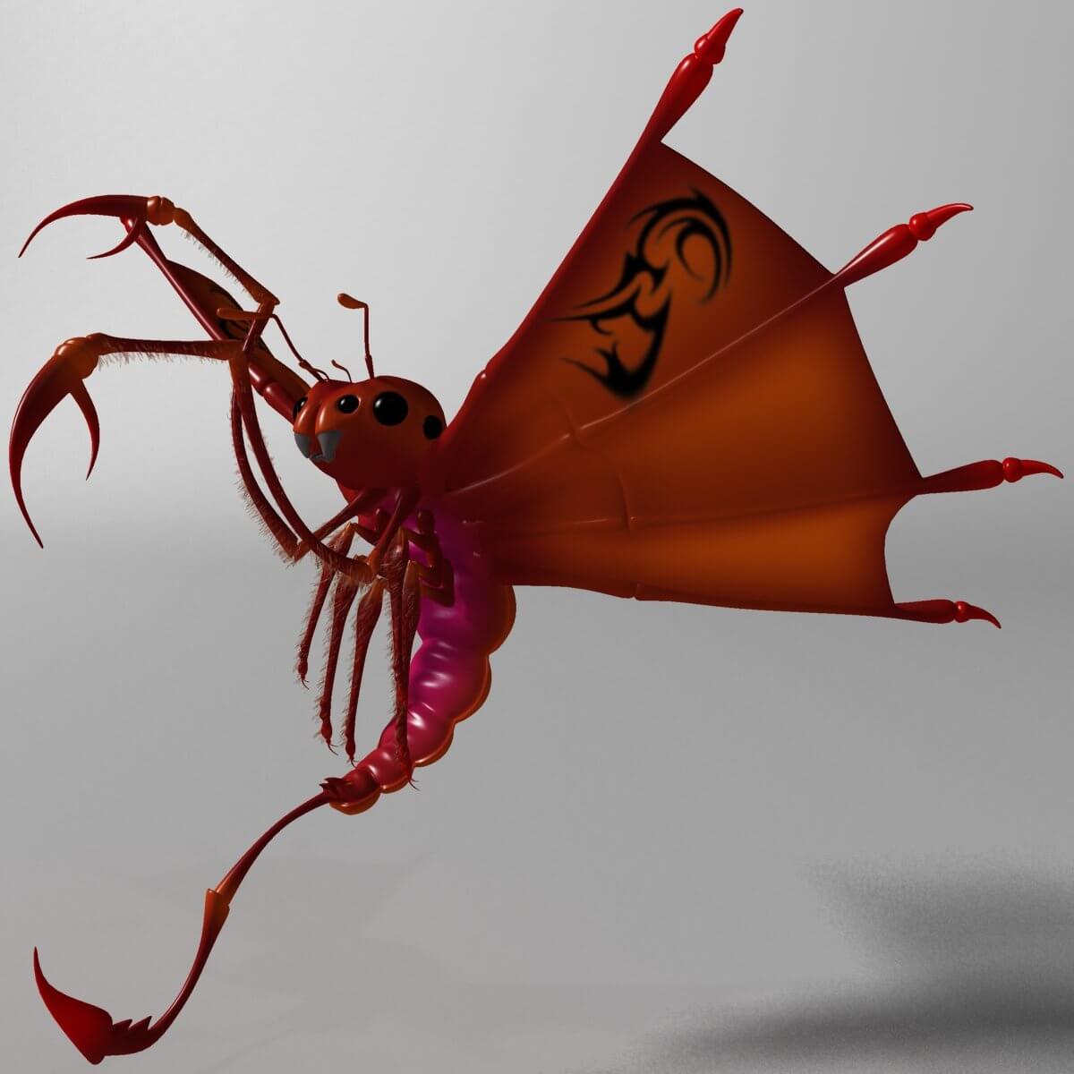 Flying Scorpion - 3D Model by supercigale