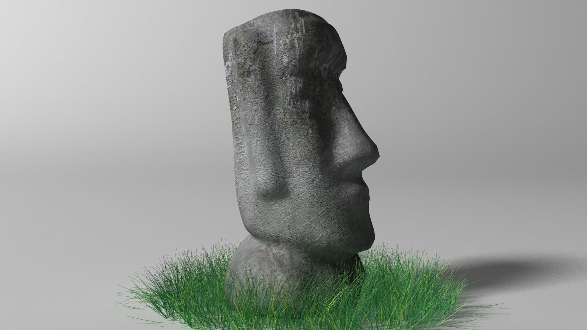Moai Statue - 3D Model by supercigale