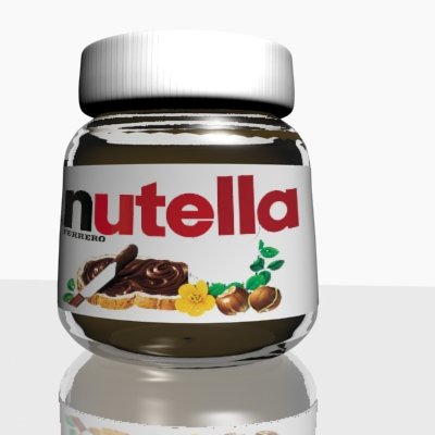 Nutella Chocolate Hazelnut Spread - Free 3D Model by supercigale