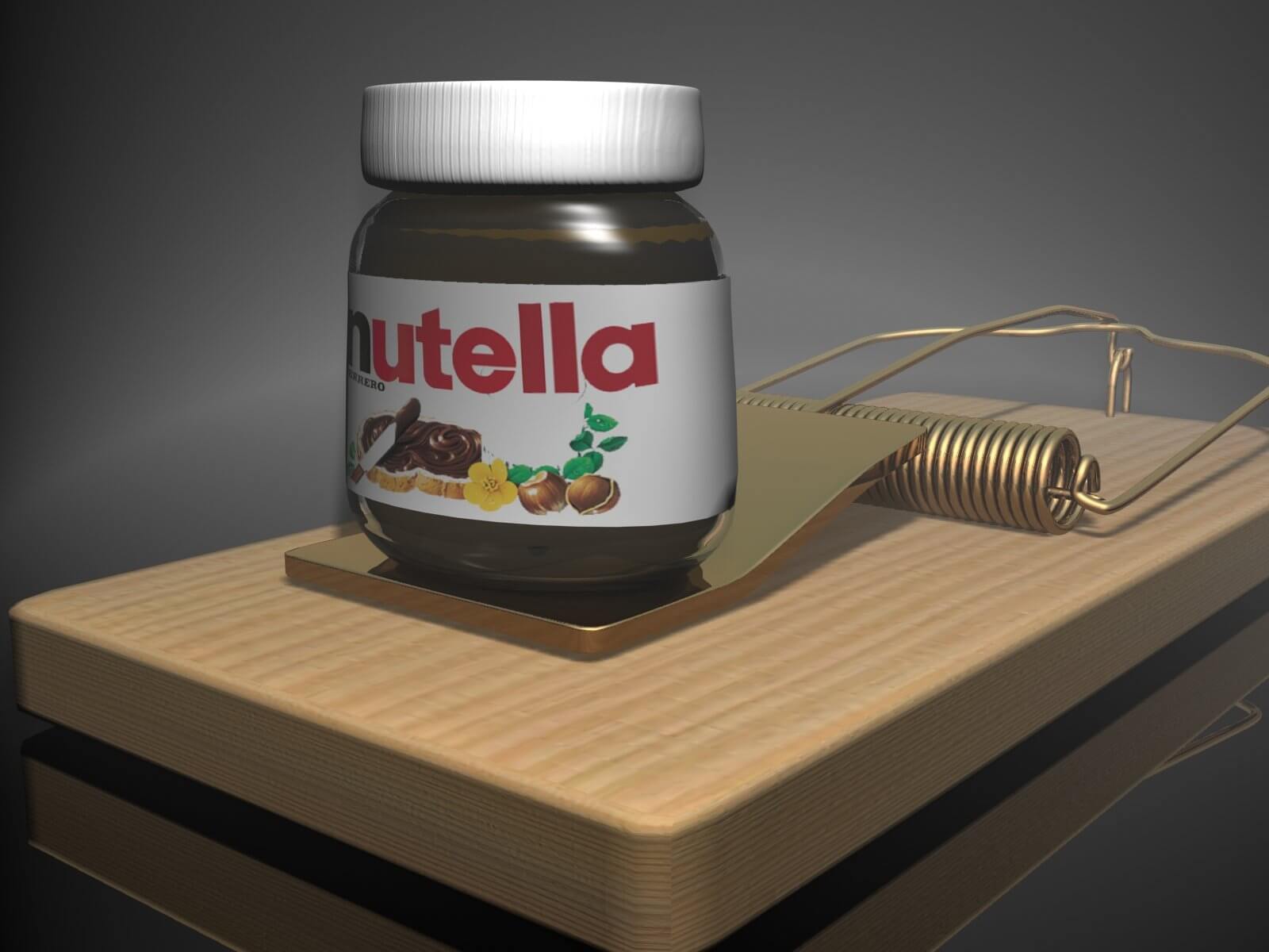 Nutella Chocolate Hazelnut Spread - Free 3D Model by supercigale