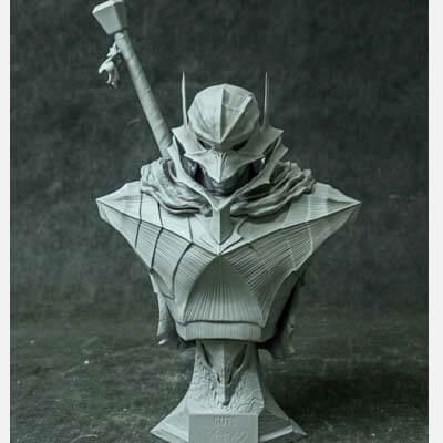 Guts Berserk Bust - 3D Model by superhero