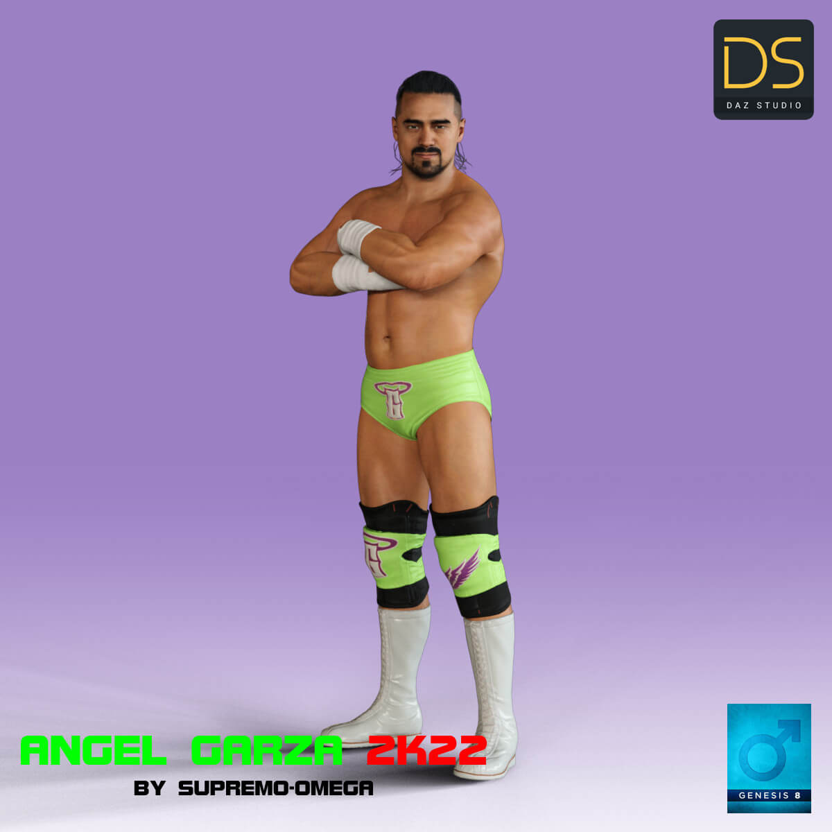 Angel Garza 2K22 for G8 Male - Daz Content by supremoomega