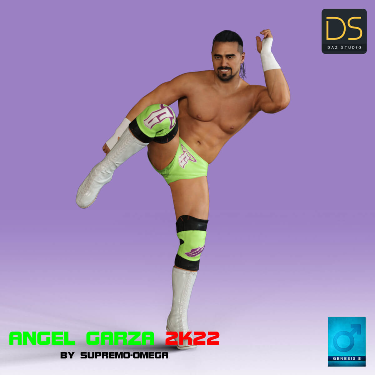 Angel Garza 2K22 for G8 Male - Daz Content by supremoomega