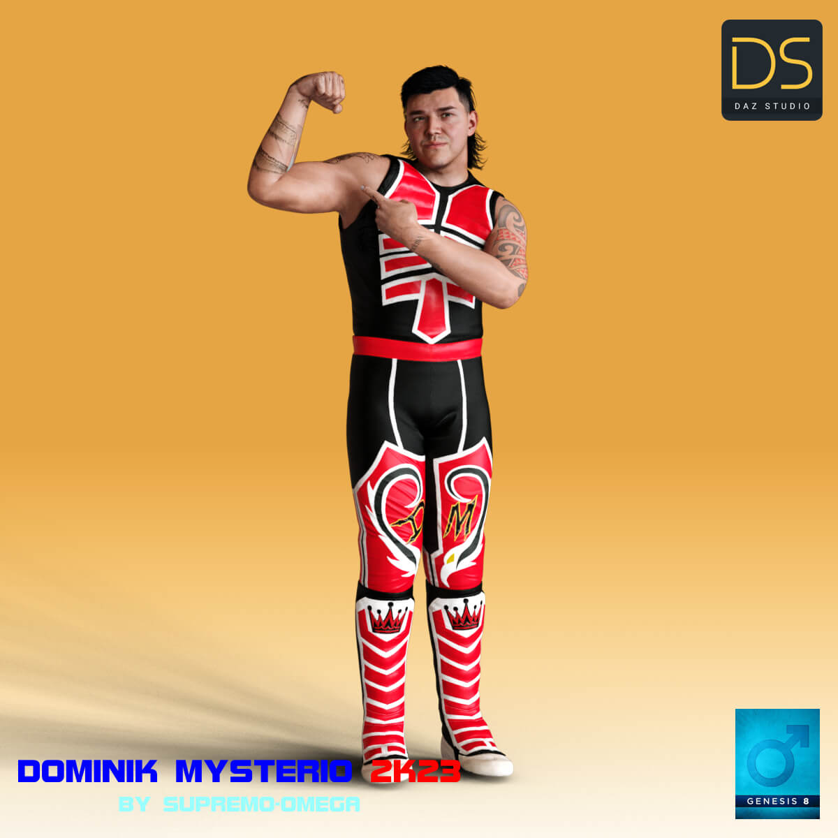 Dominik Mysterio 2K23 for G8 Male - Daz Content by supremoomega