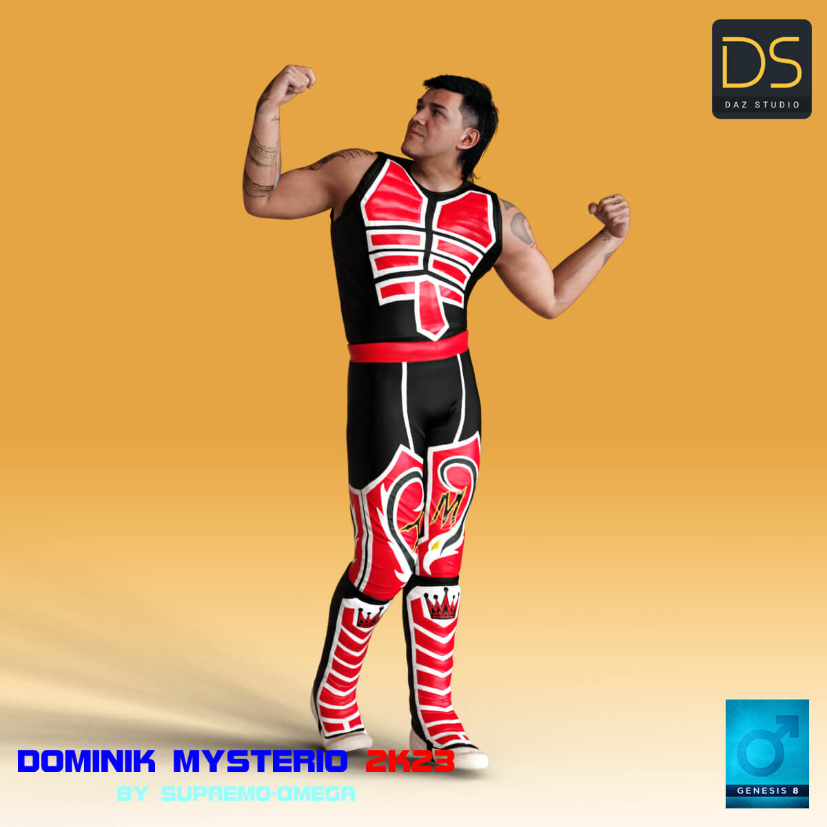 Dominik Mysterio 2K23 for G8 Male - Daz Content by supremoomega