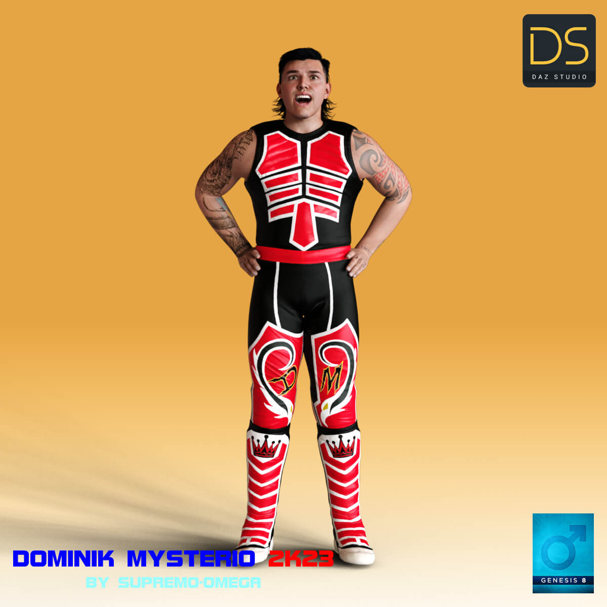 Dominik Mysterio 2K23 for G8 Male - Daz Content by supremoomega