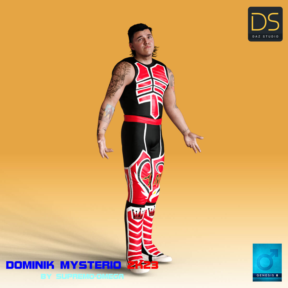 Dominik Mysterio 2K23 for G8 Male - Daz Content by supremoomega
