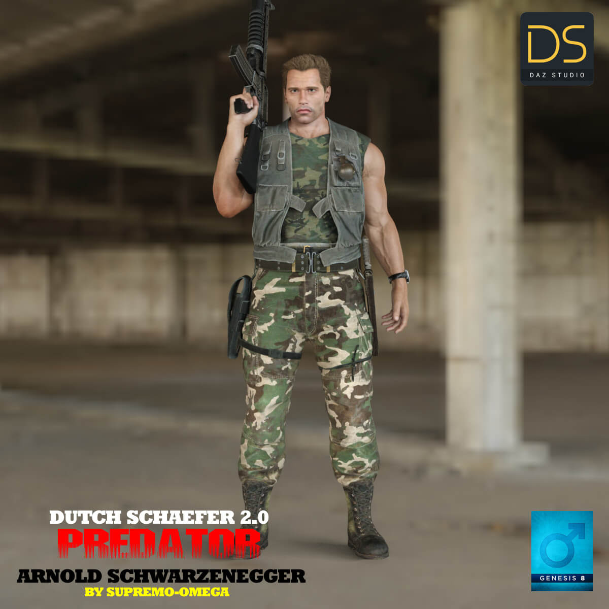 Dutch Schaefer and Rambo for G8 Male by supremoomega