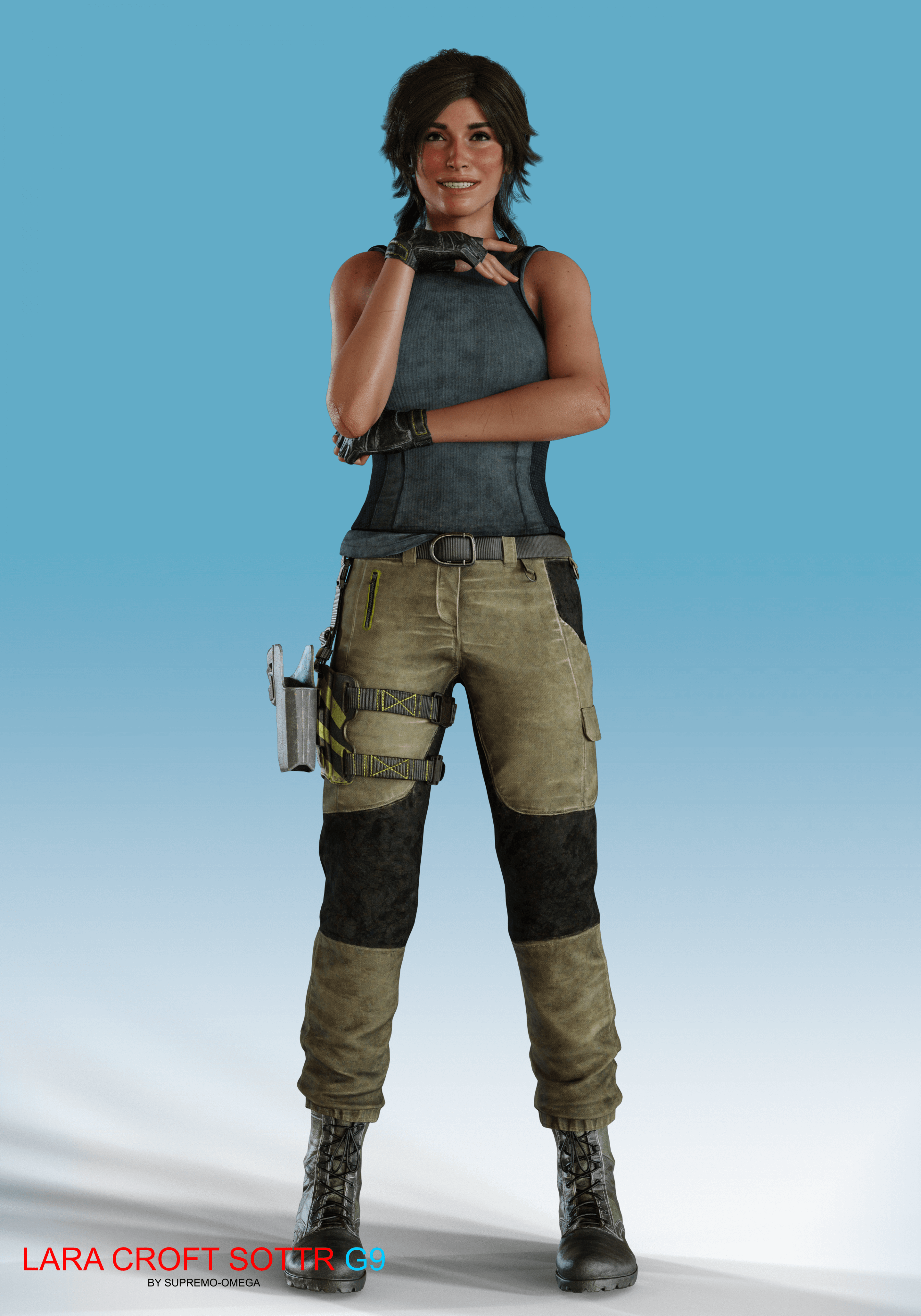 Lara Croft SOTTR-002 3D Render, Digital Art by supremoomega