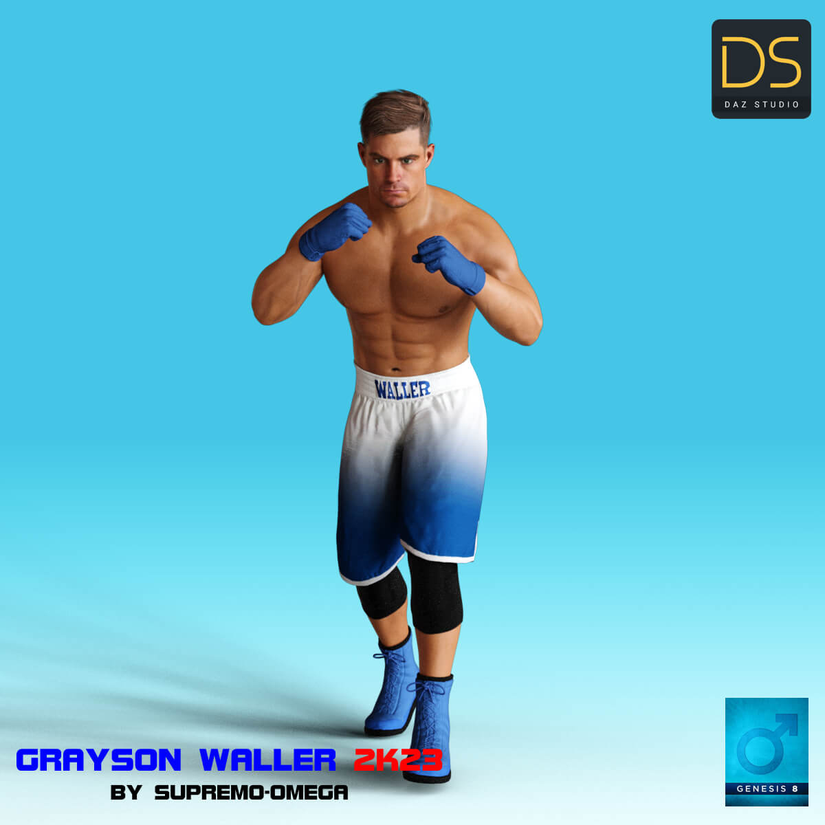 Grayson Waller 2K23 for G8 Male - Daz Content by supremoomega
