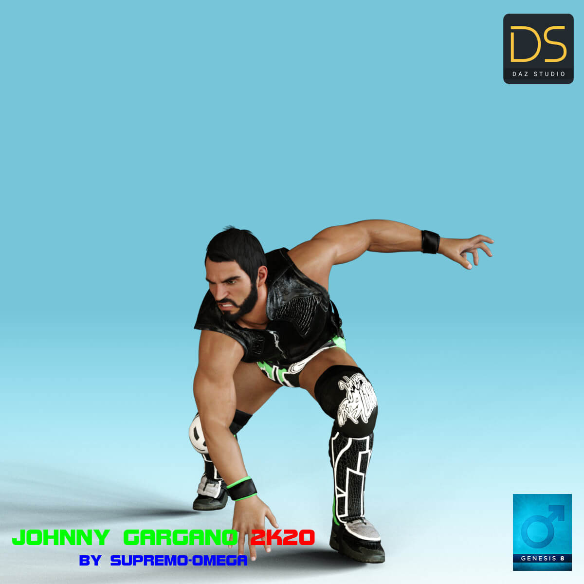 Johnny Gargano 2K20 for G8 Male - Daz Content by supremoomega