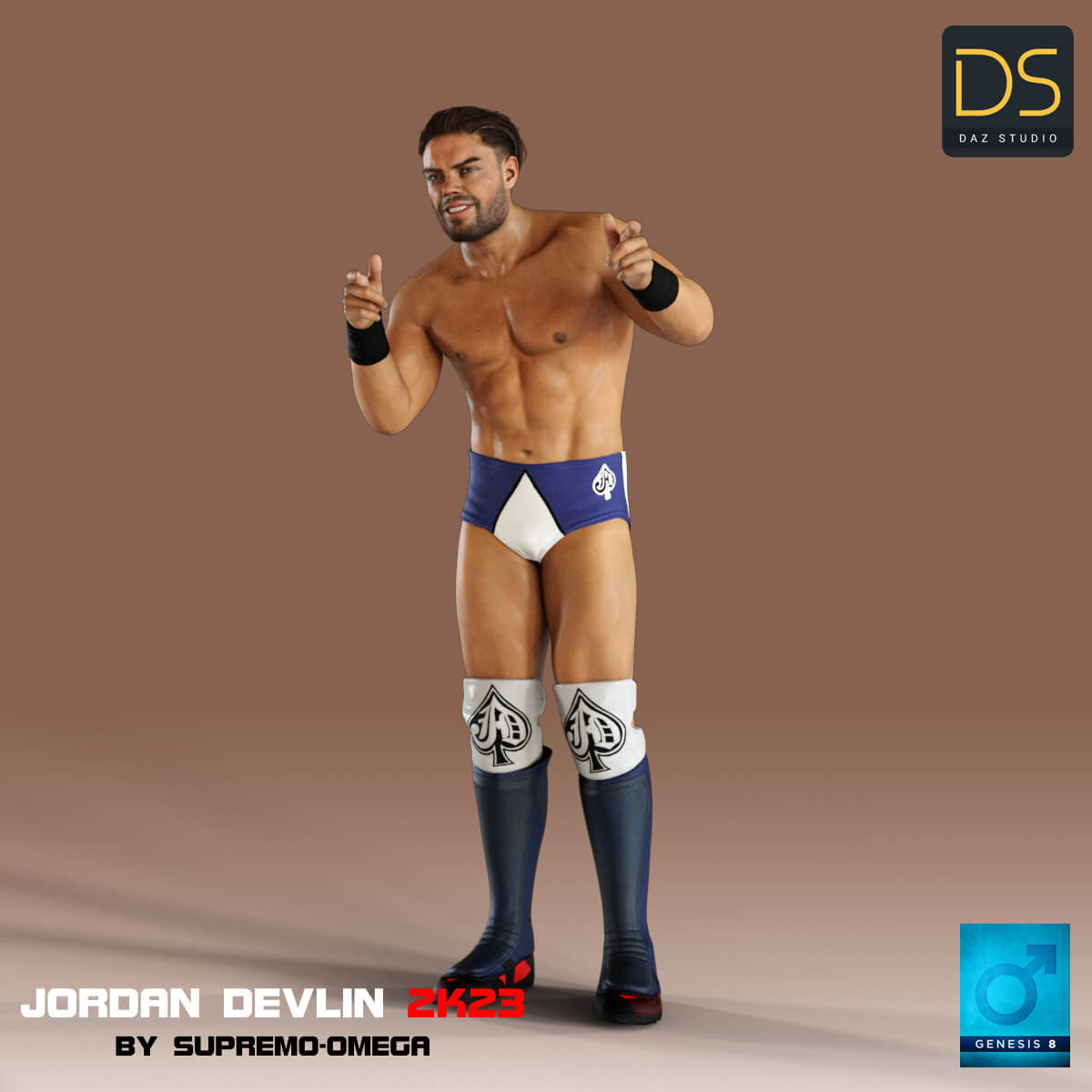 Jordan Devlin 2K23 for G8 Male - Daz Content by supremoomega