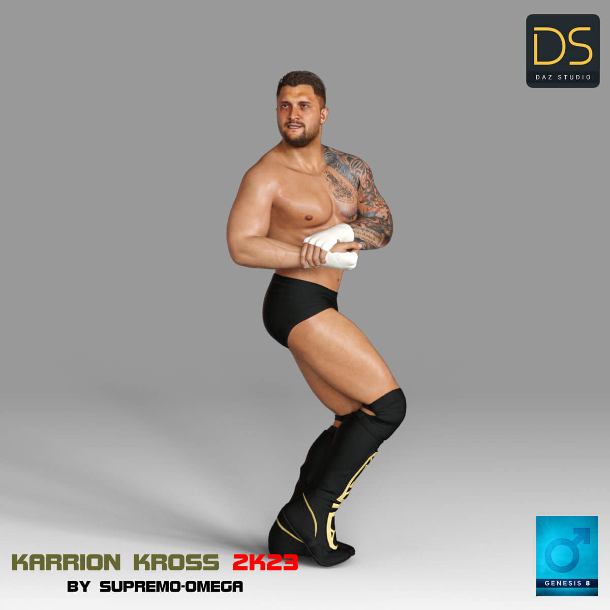 Karrion Kross 2K23 for G8 Male - Daz Content by supremoomega