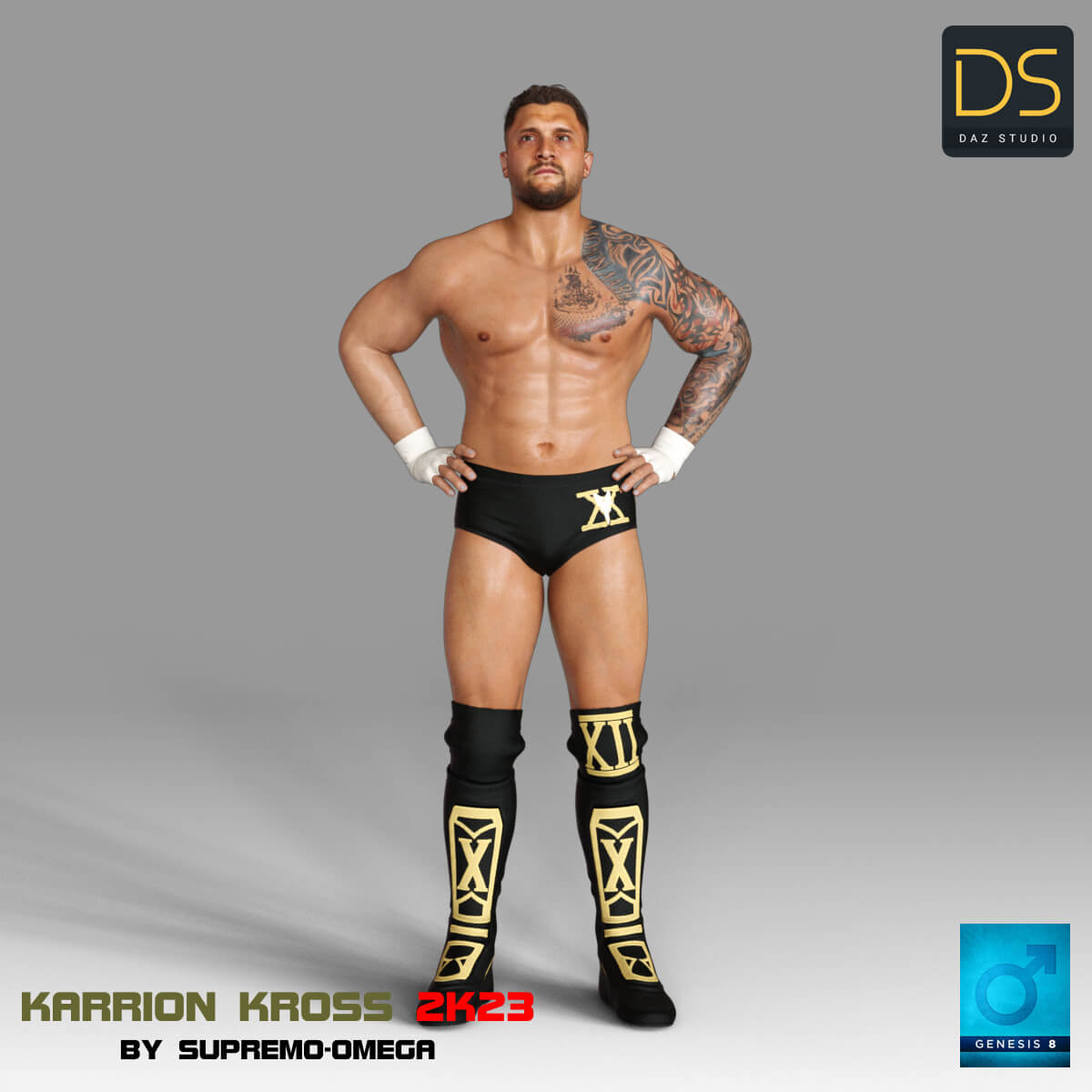 Karrion Kross 2K23 for G8 Male - Daz Content by supremoomega