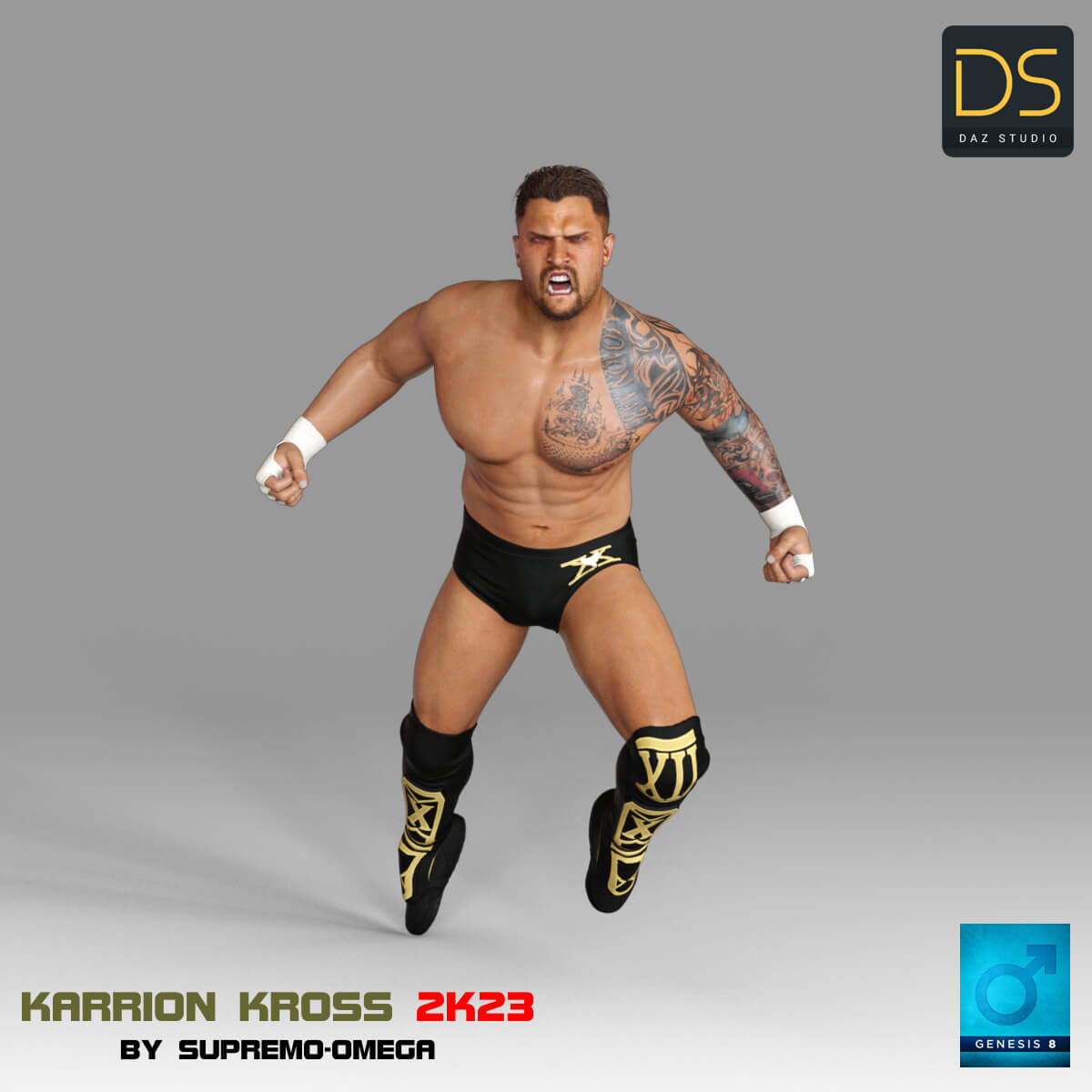 Karrion Kross 2K23 for G8 Male - Daz Content by supremoomega