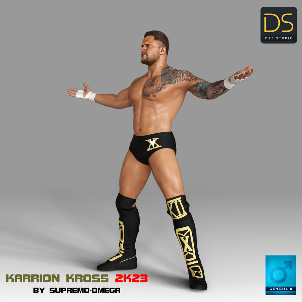 Karrion Kross 2K23 for G8 Male - Daz Content by supremoomega