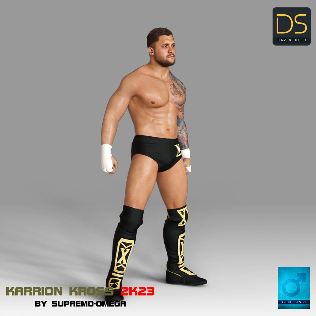 Karrion Kross 2K23 for G8 Male - Daz Content by supremoomega
