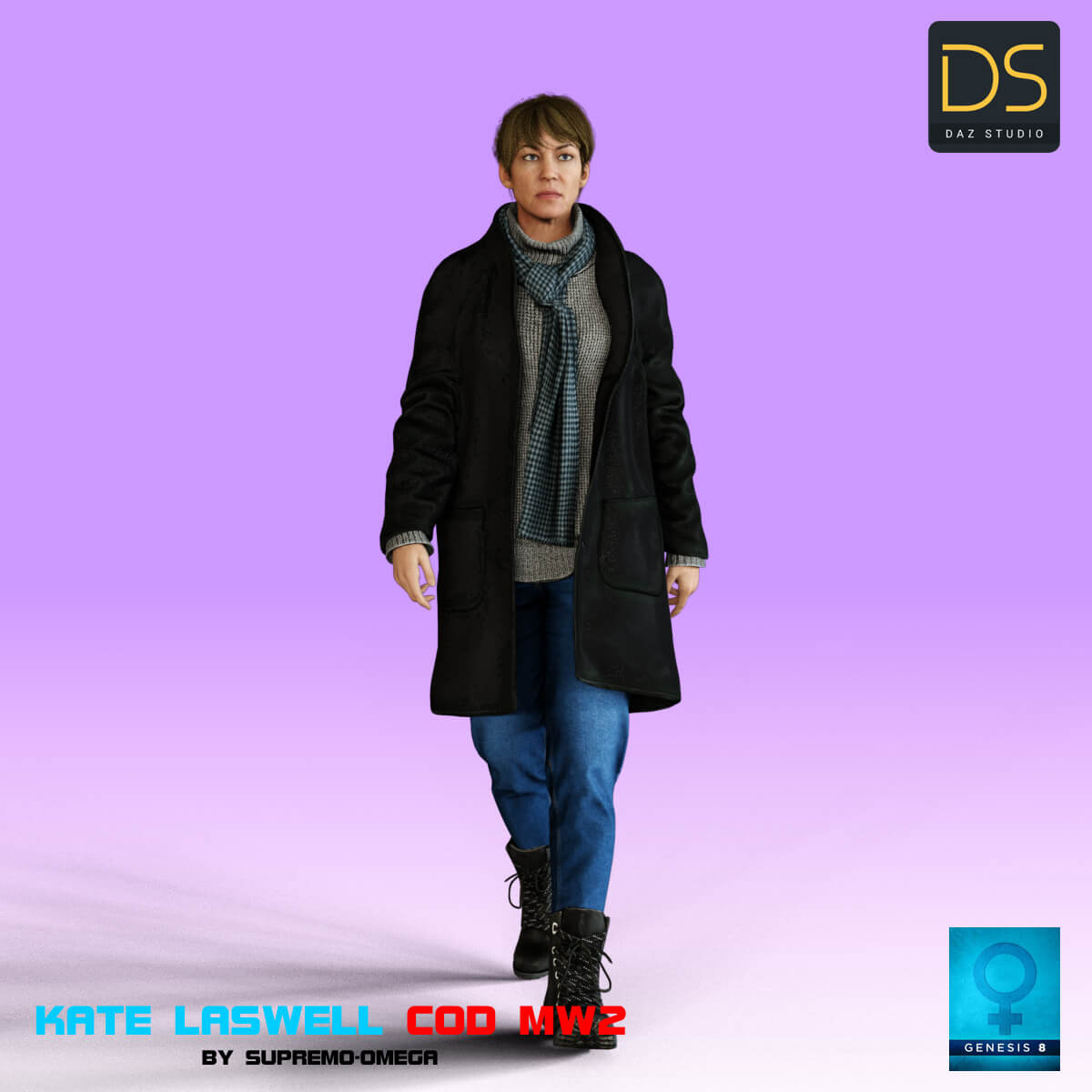 Kate Laswell COD Mw 2 for G8 Female - Daz Content by supremoomega