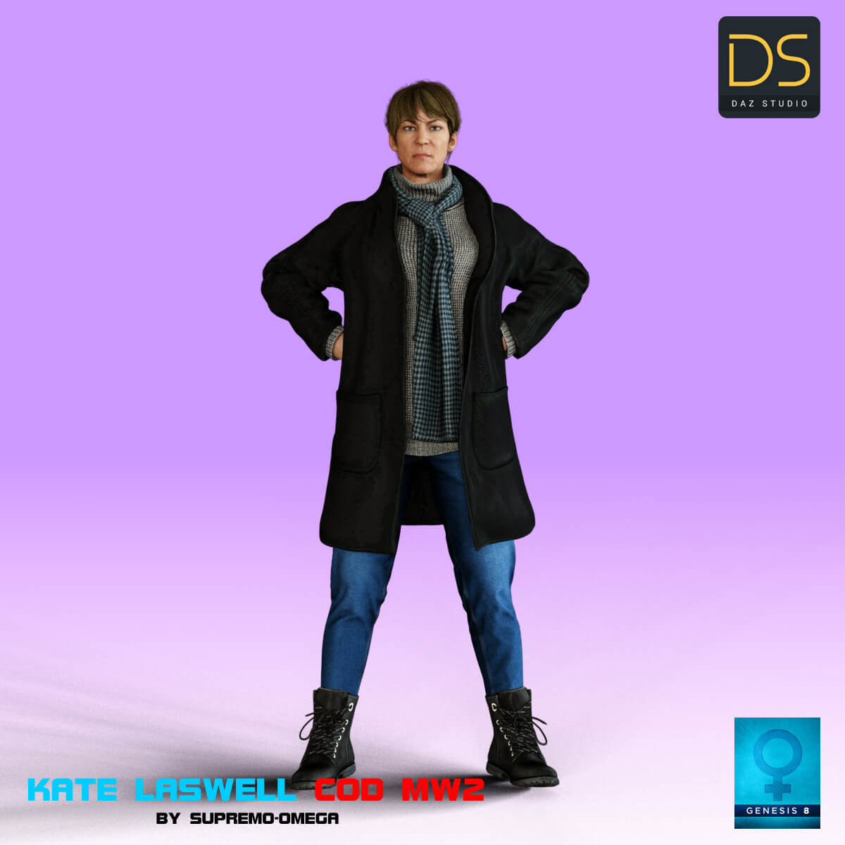 Kate Laswell COD Mw 2 for G8 Female - Daz Content by supremoomega