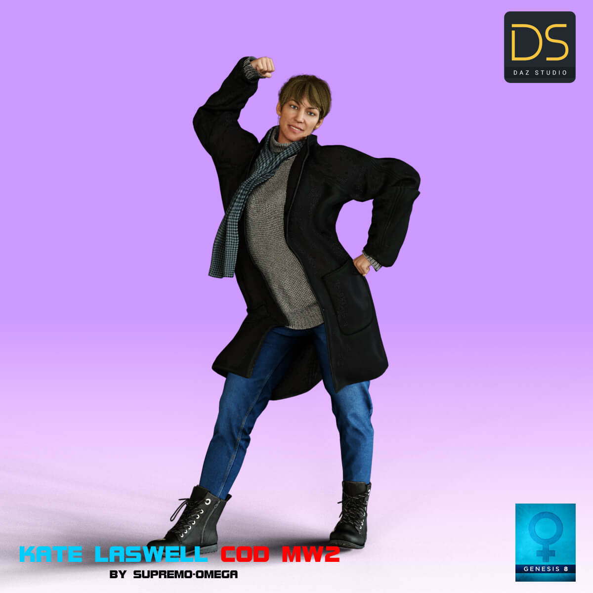 Kate Laswell COD Mw 2 for G8 Female - Daz Content by supremoomega