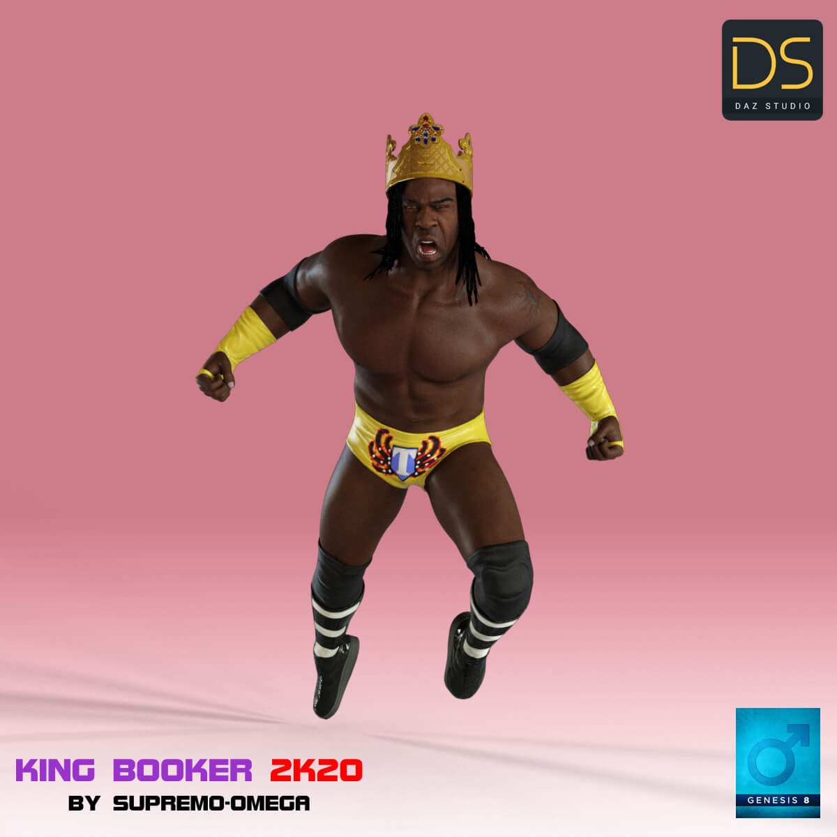 King Booker 2K20 for G8 Male - Daz Content by supremoomega