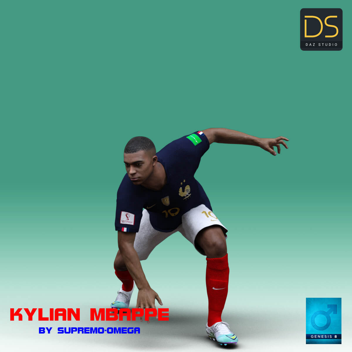 Kylian Mbappe for G8 Male - Daz Content by supremoomega