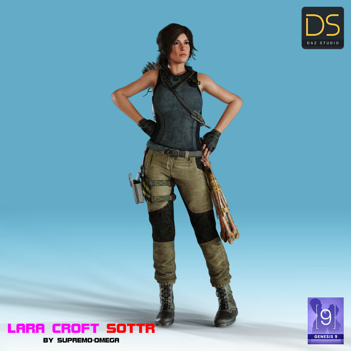 Lara Croft Shadow of The Tomb Raider for G9 - Daz Content by supremoomega
