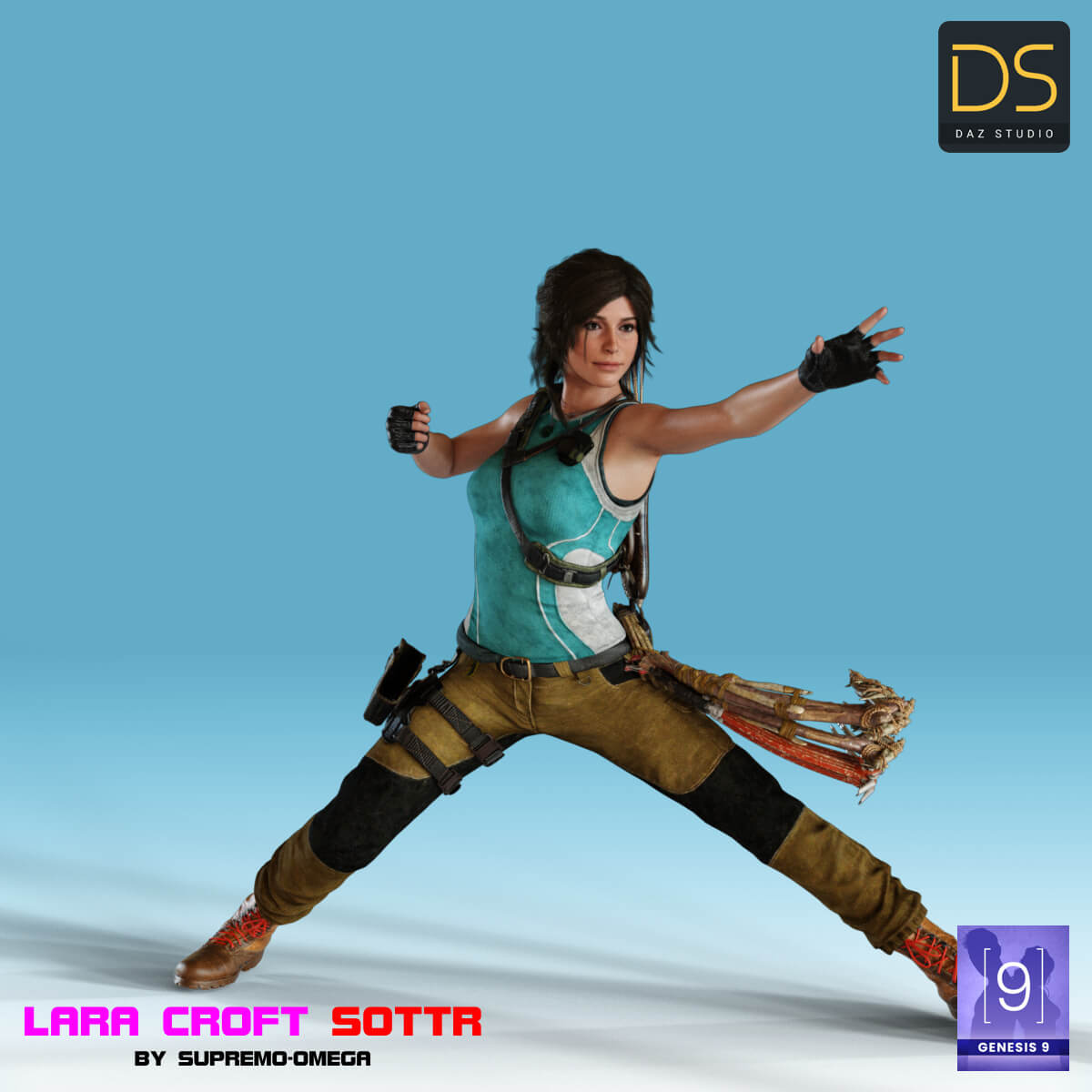 Lara Croft Shadow of The Tomb Raider for G9 - Daz Content by supremoomega