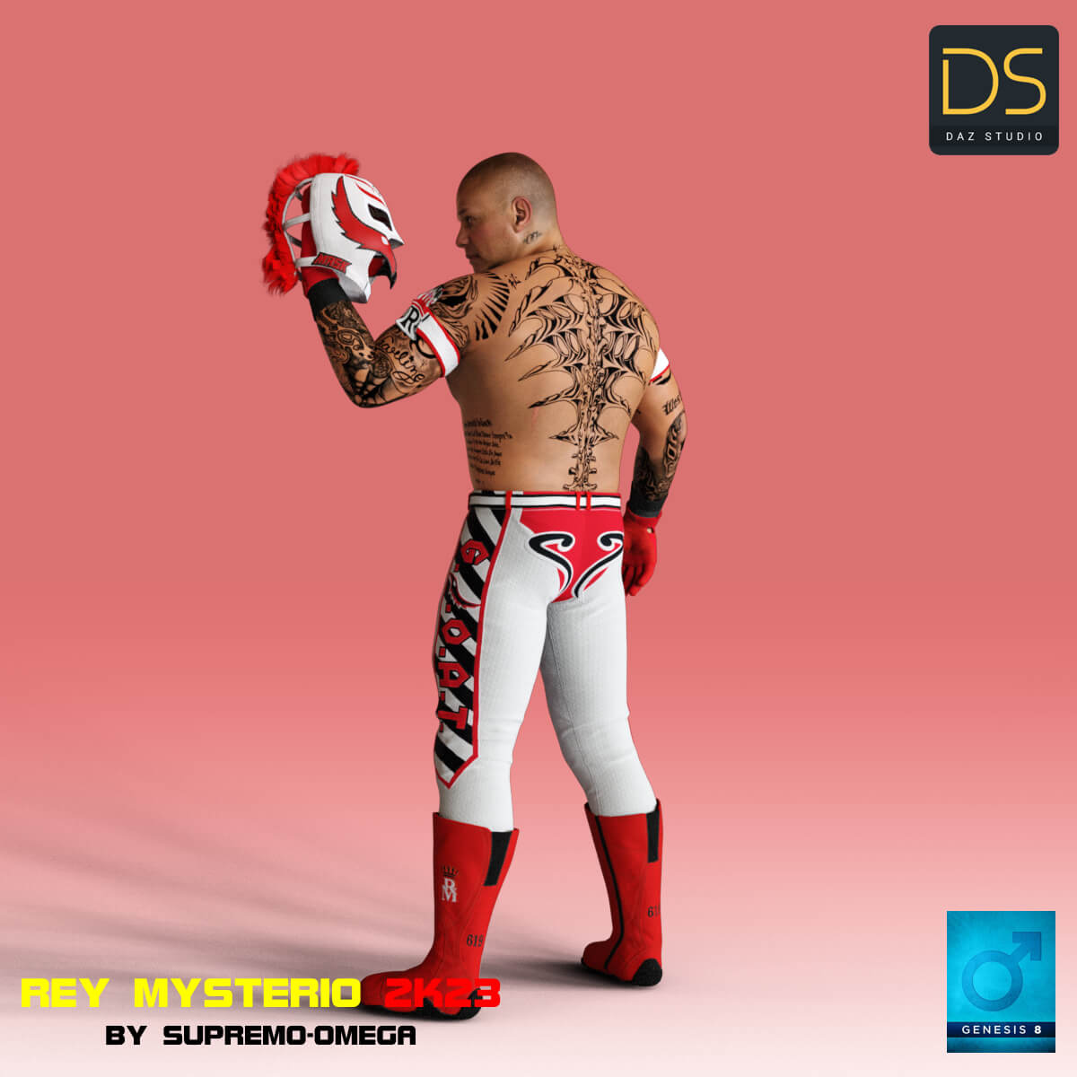 Rey Mysterio 2K23 for G8 Male - Daz Content by supremoomega