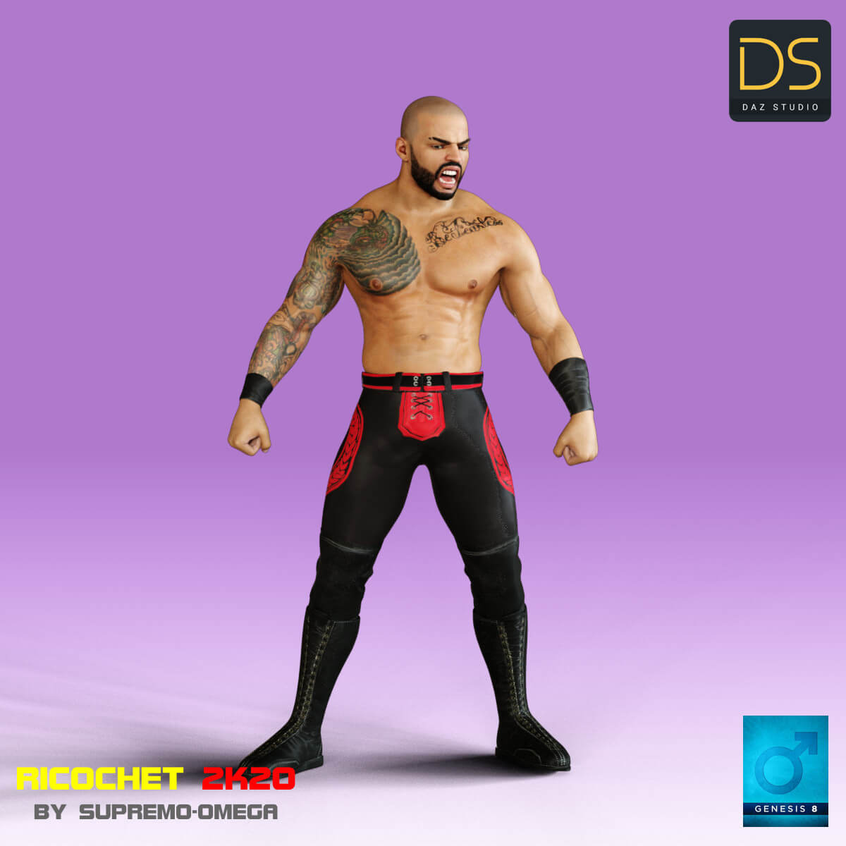 Ricochet 2K20 for G8 Male - Daz Content by supremoomega