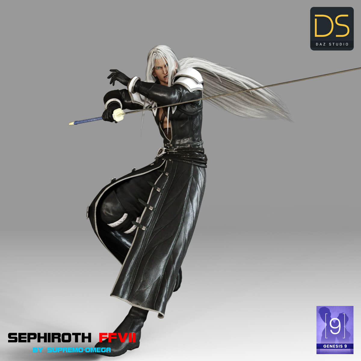 Sephiroth Ffvii for G9 Male - Daz Content by supremoomega